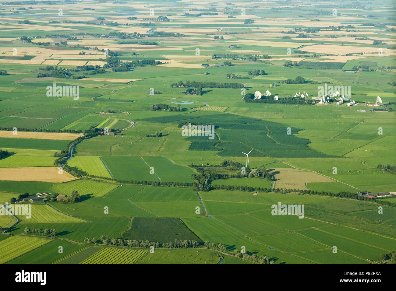 Dutch landscape seen from the air. The Netherlands photographed from ...