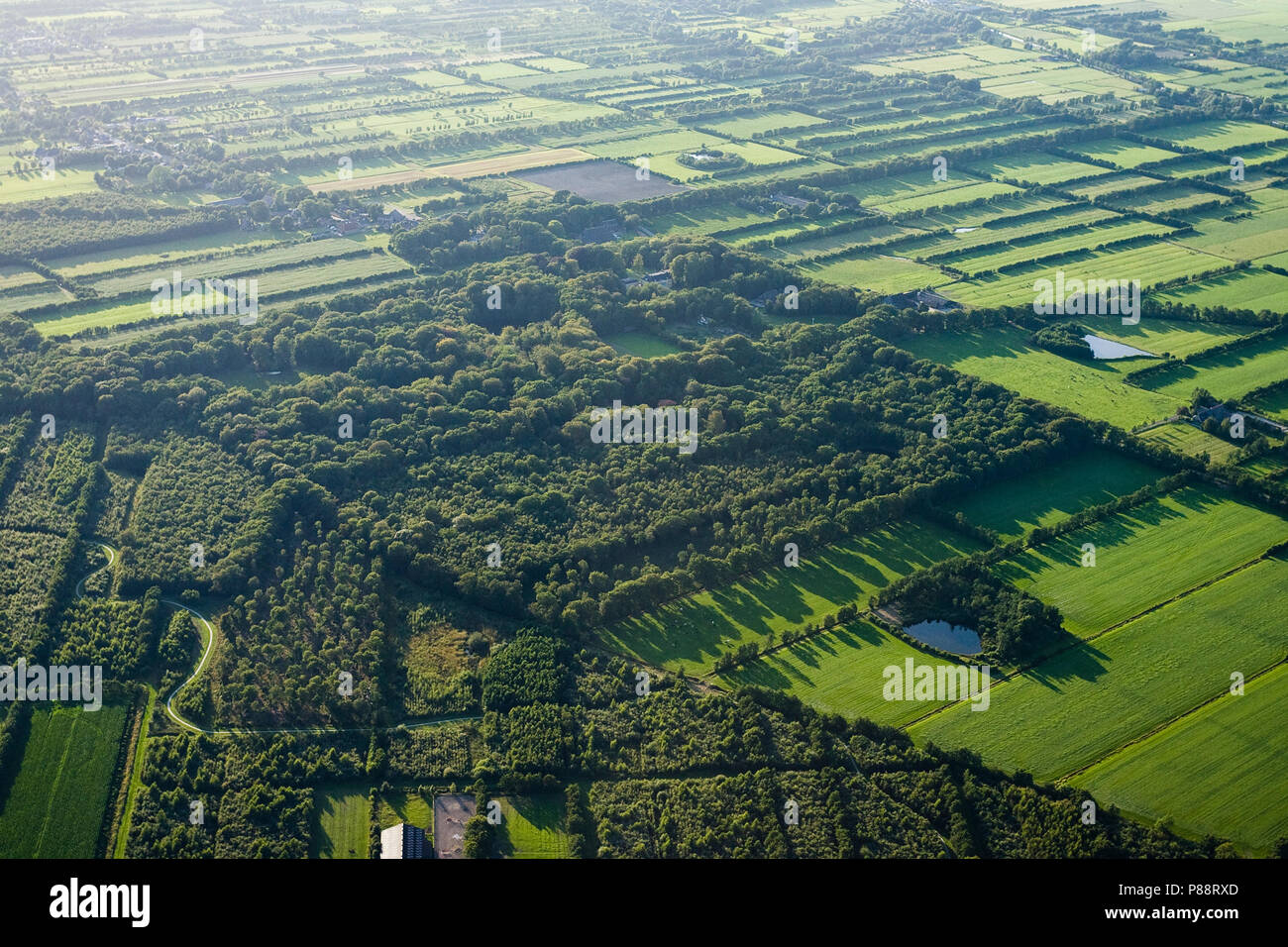 Dutch landscape seen from the air. The Netherlands photographed from ...