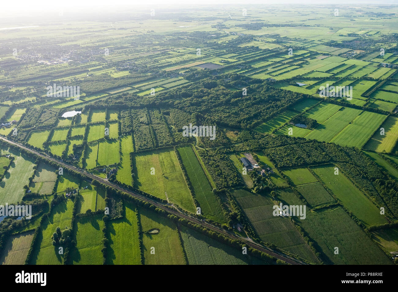Dutch landscape seen from the air. The Netherlands photographed from ...