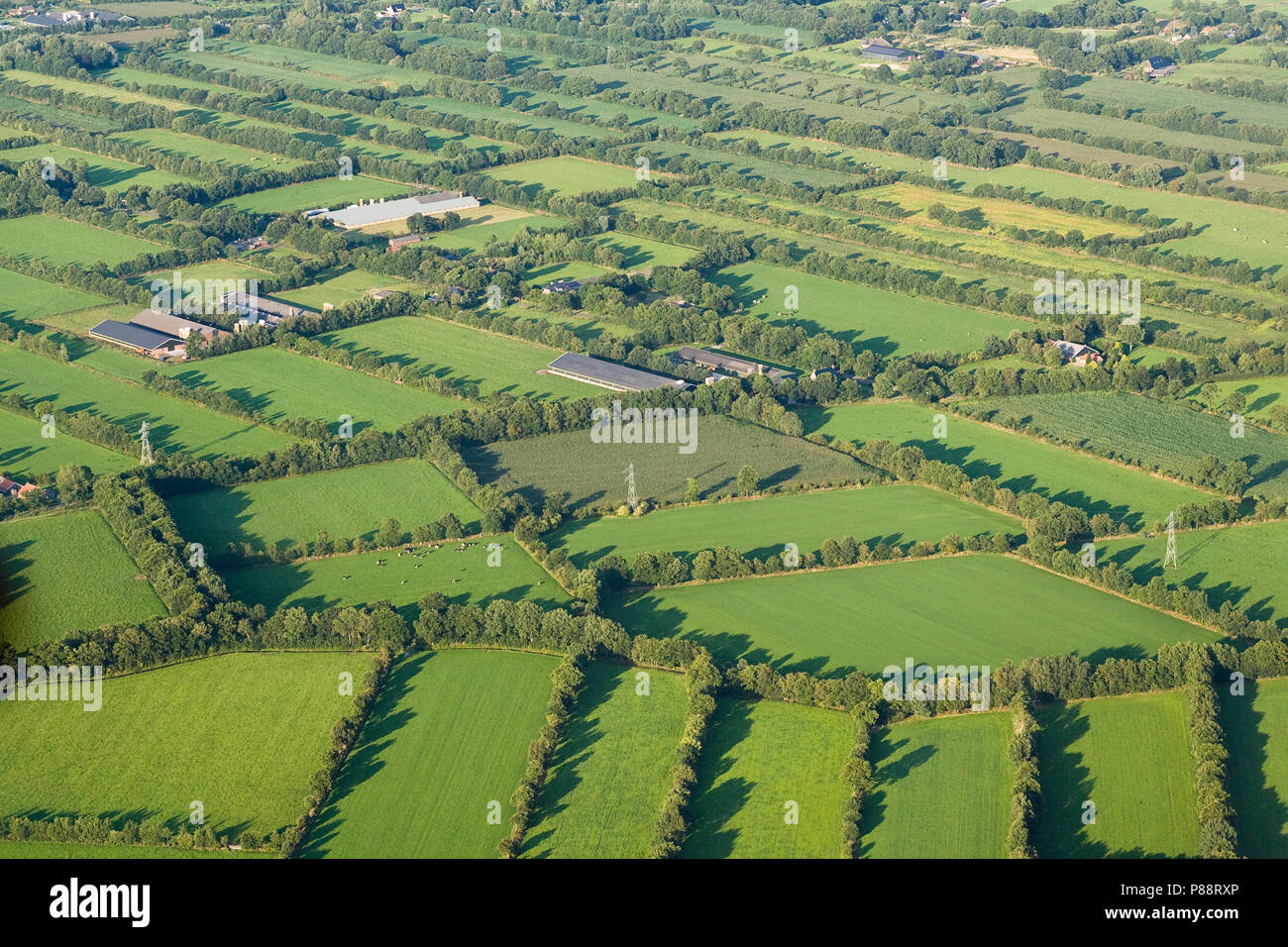 Dutch landscape seen from the air. The Netherlands photographed from ...