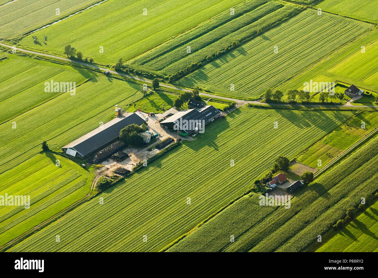 Dutch landscape seen from the air. The Netherlands photographed from ...