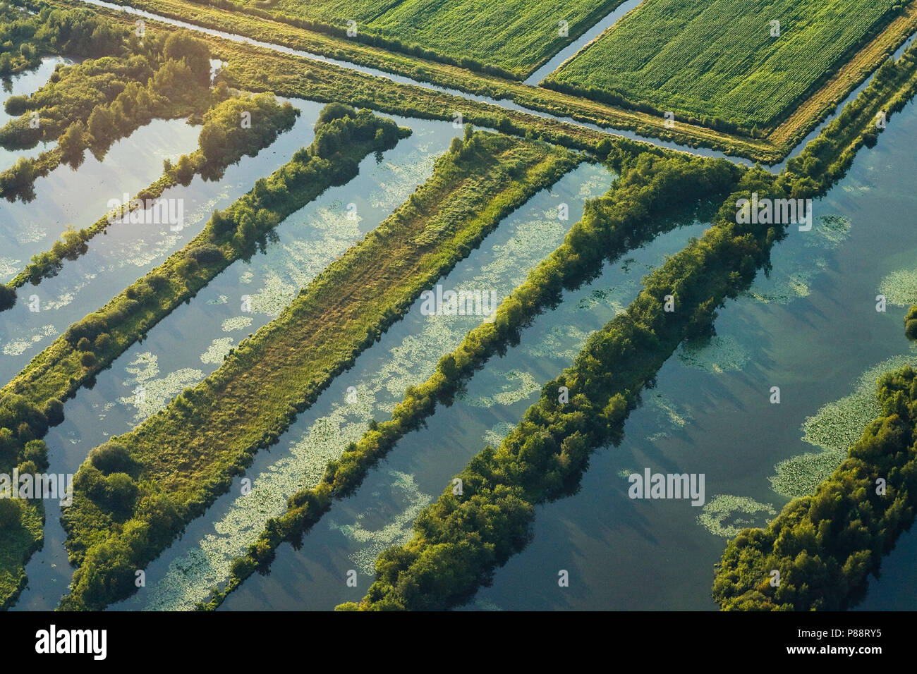 Dutch landscape seen from the air. The Netherlands photographed from ...