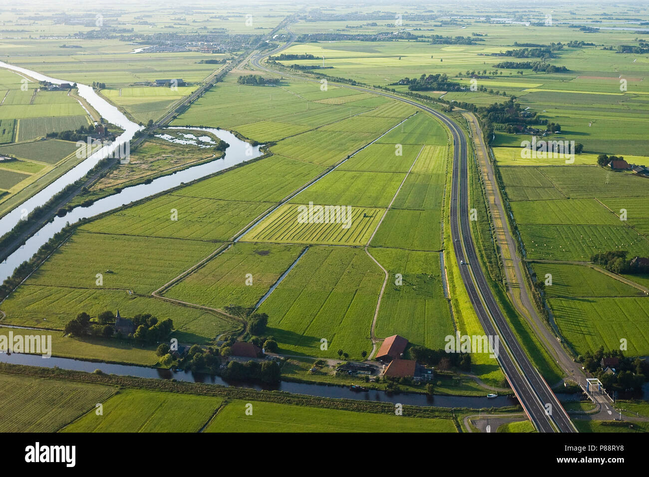 Dutch landscape seen from the air. The Netherlands photographed from ...