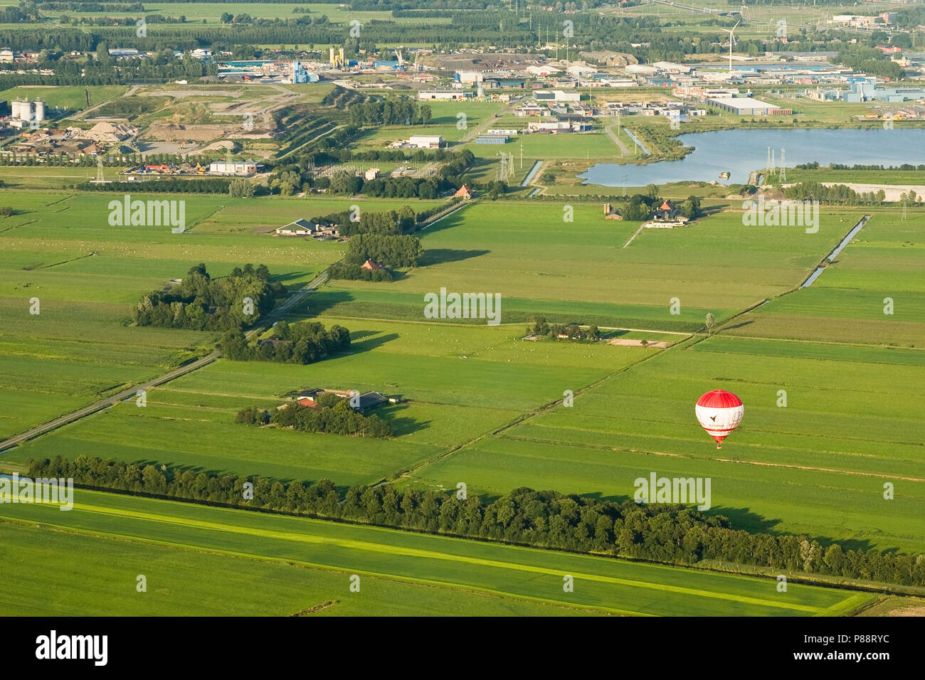 Dutch landscape seen from the air. The Netherlands photographed from ...