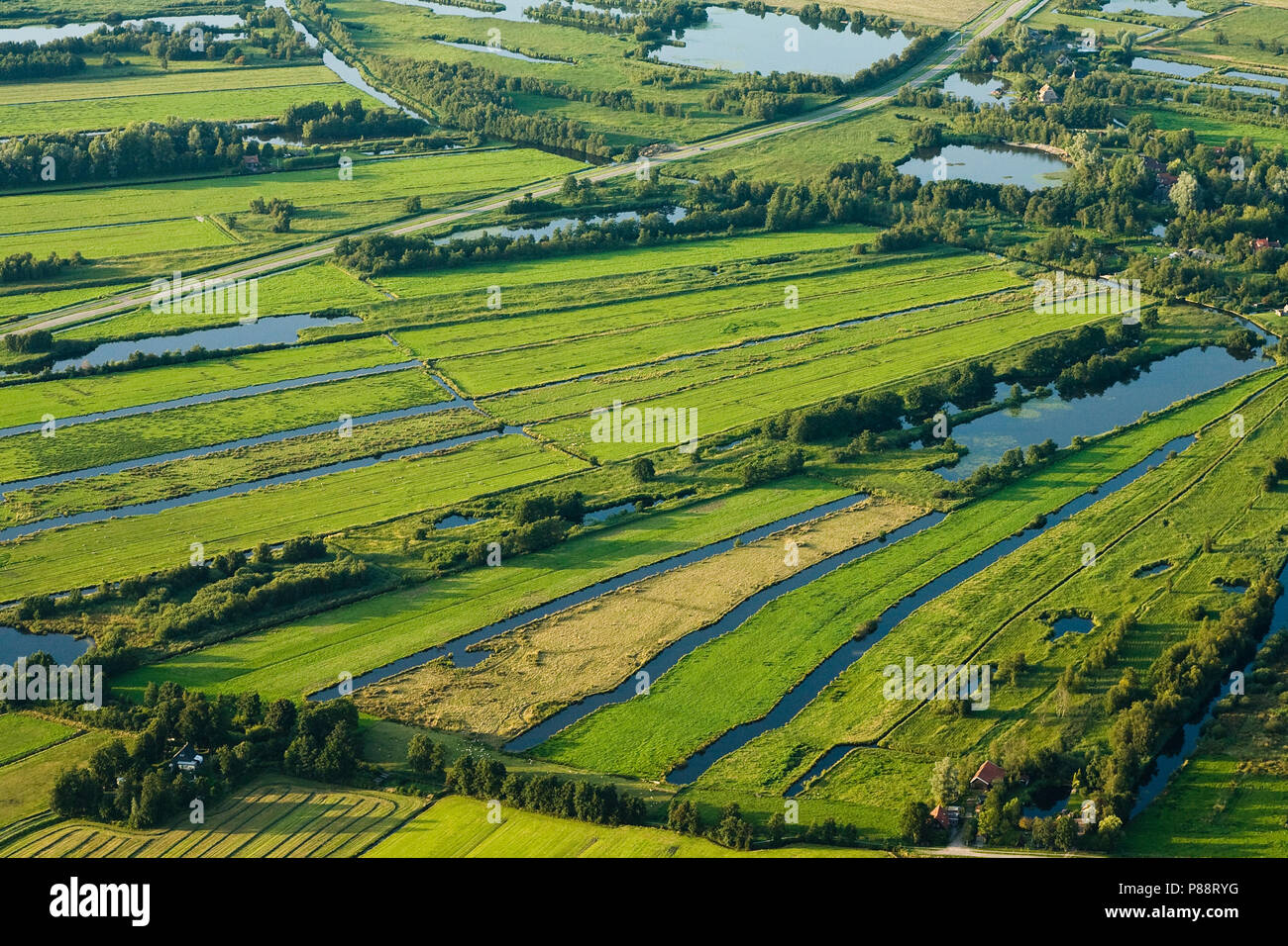 Dutch landscape seen from the air. The Netherlands photographed from ...