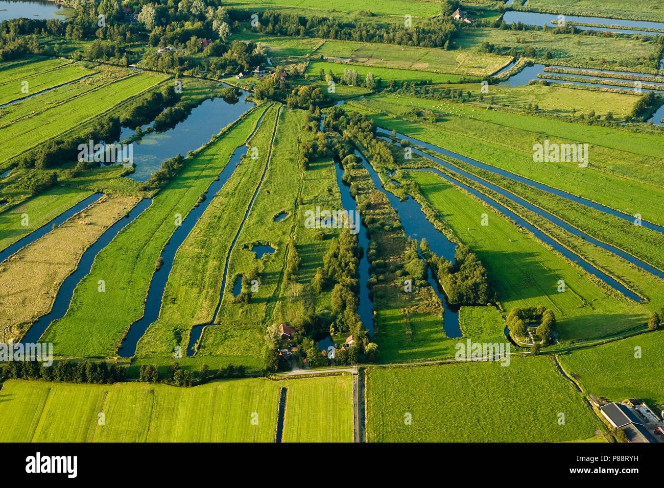 Dutch landscape seen from the air. The Netherlands photographed from ...