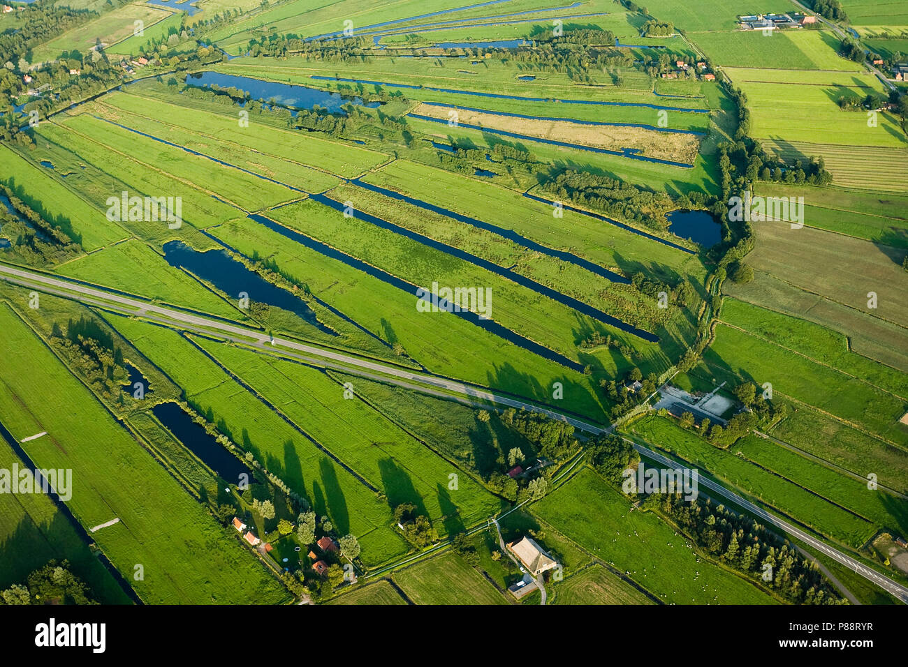Dutch landscape seen from the air. The Netherlands photographed from ...