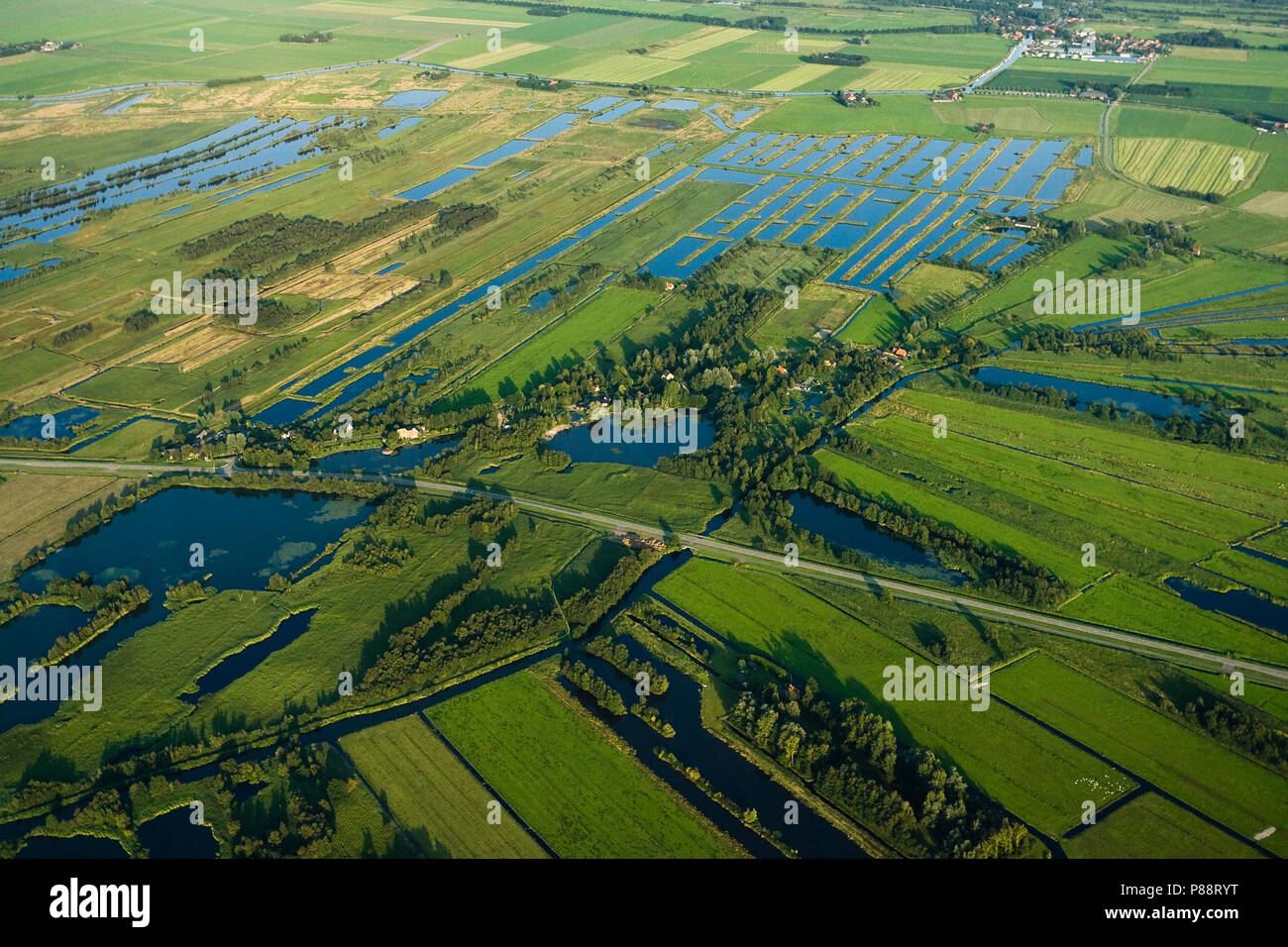 Dutch landscape seen from the air. The Netherlands photographed from ...