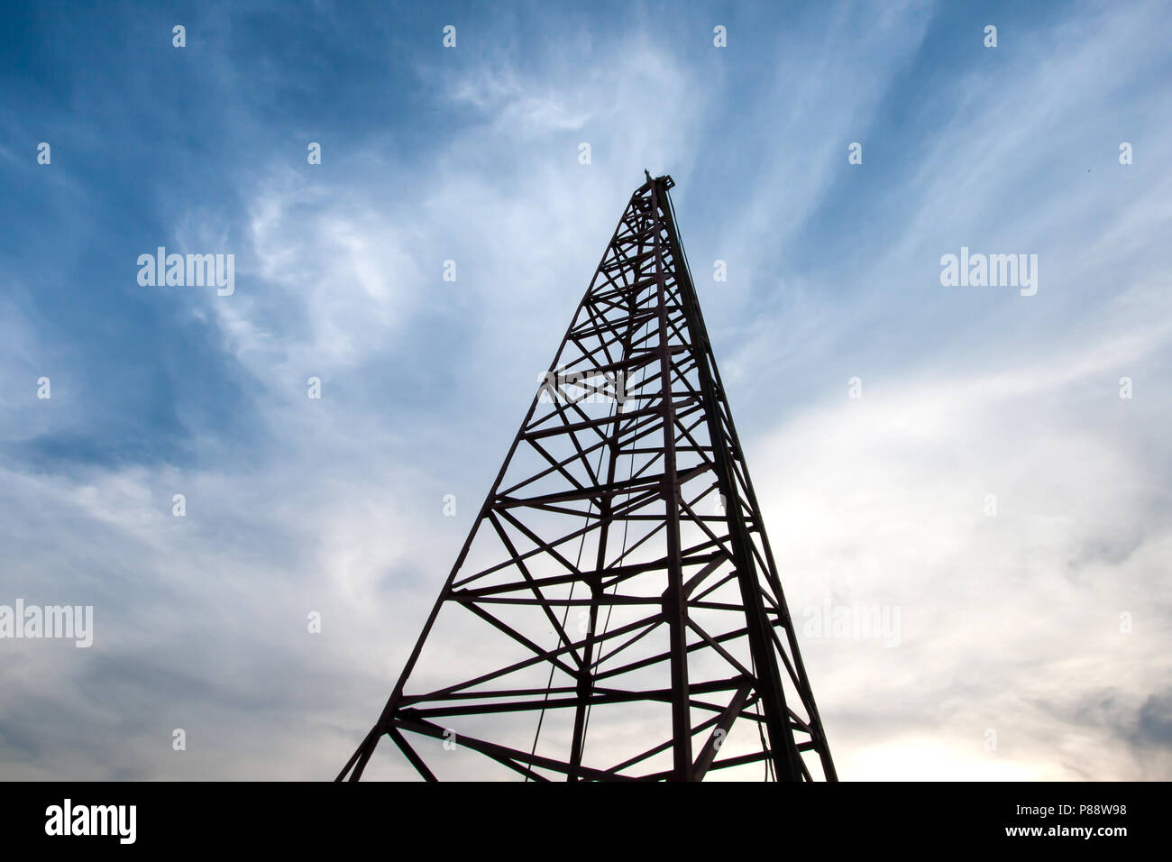 high tower and sky background Stock Photo - Alamy