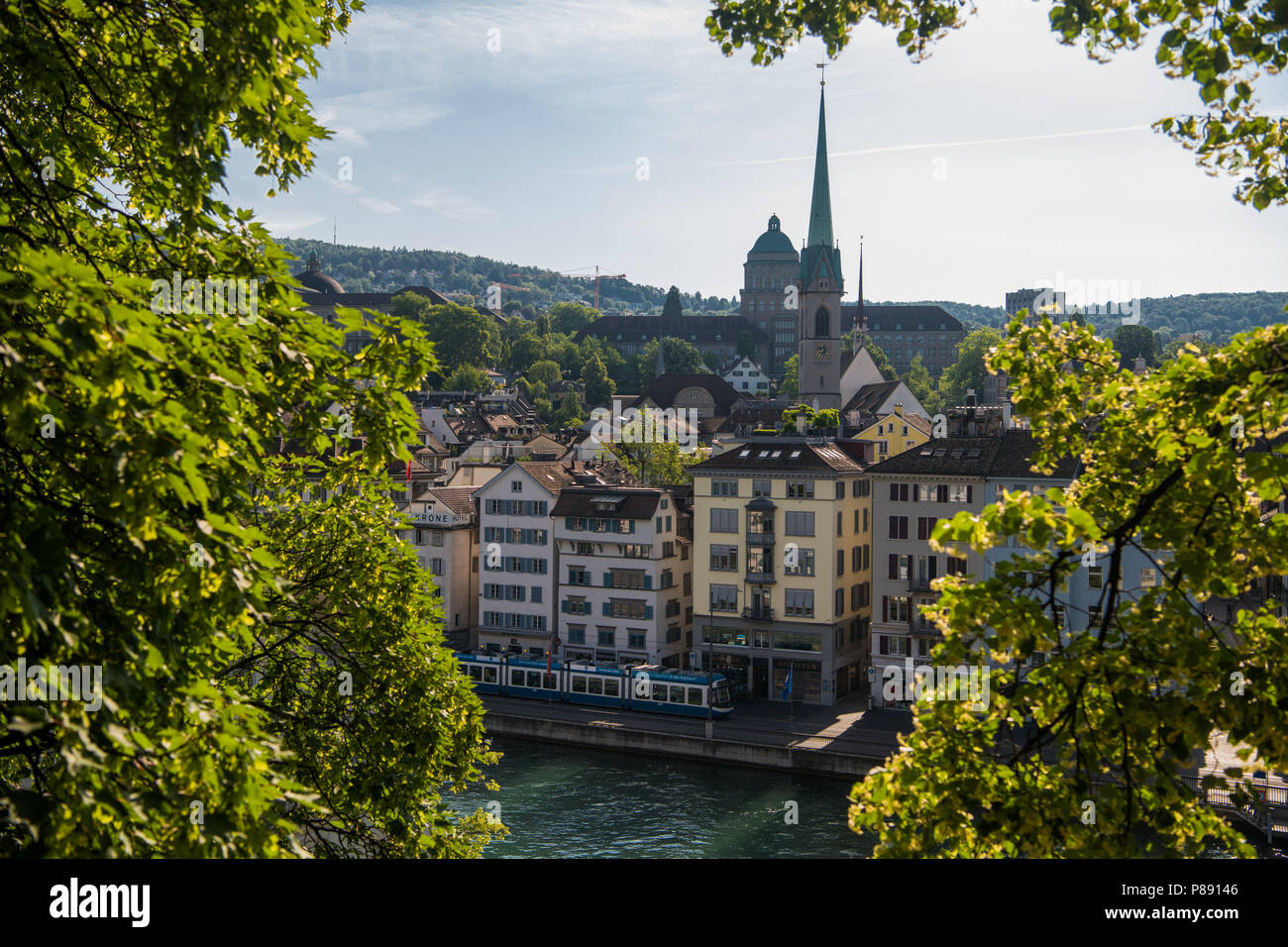 Zurich city skyline view limmat hi-res stock photography and images - Alamy