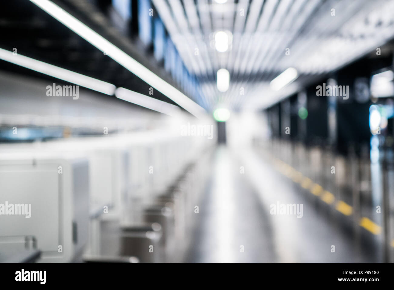 Blurred abstract background of airport check-in counter hall Stock ...