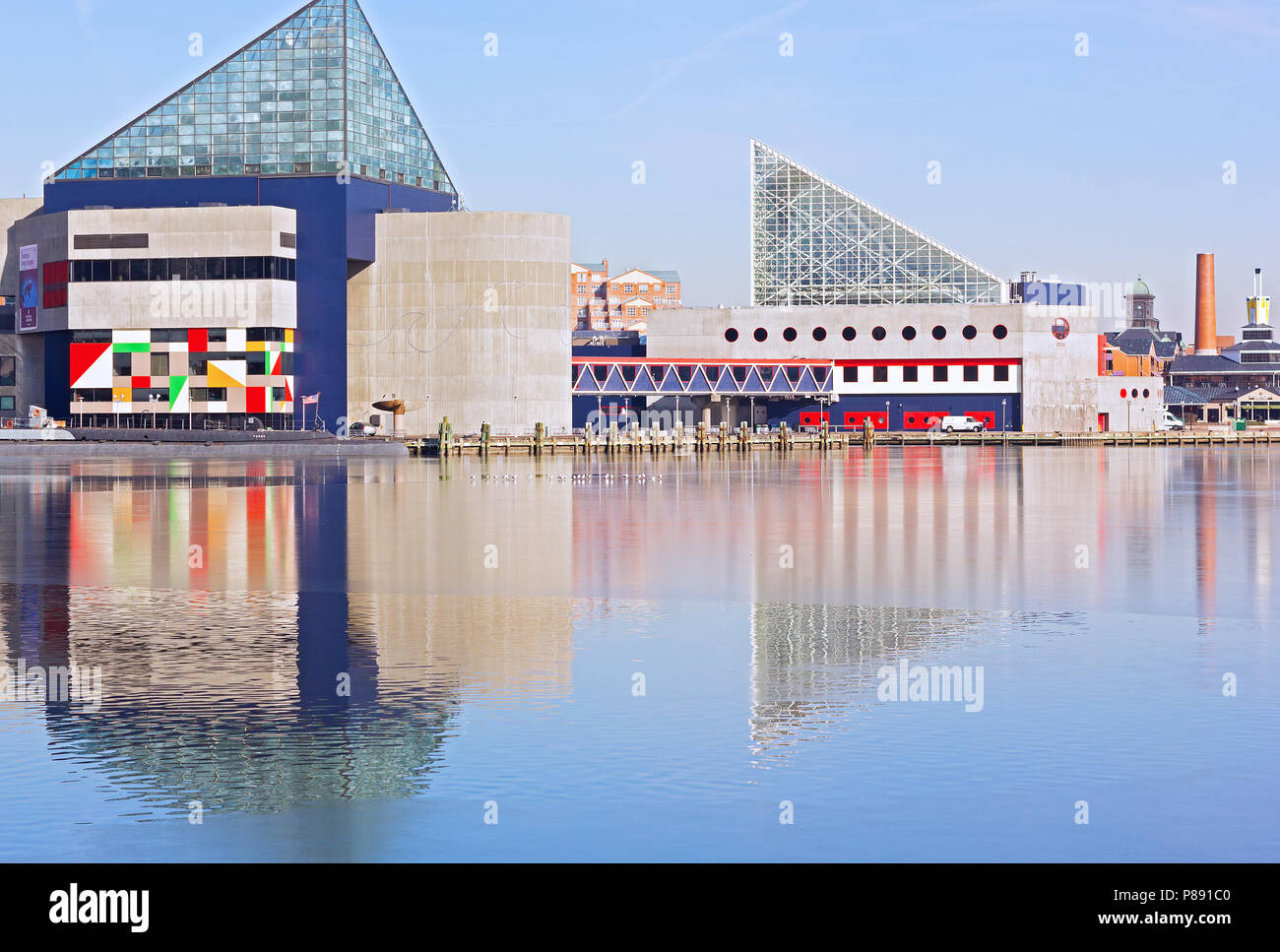BALTIMORE, USA - JANUARY 31, 2014: National Aquarium and historic ...