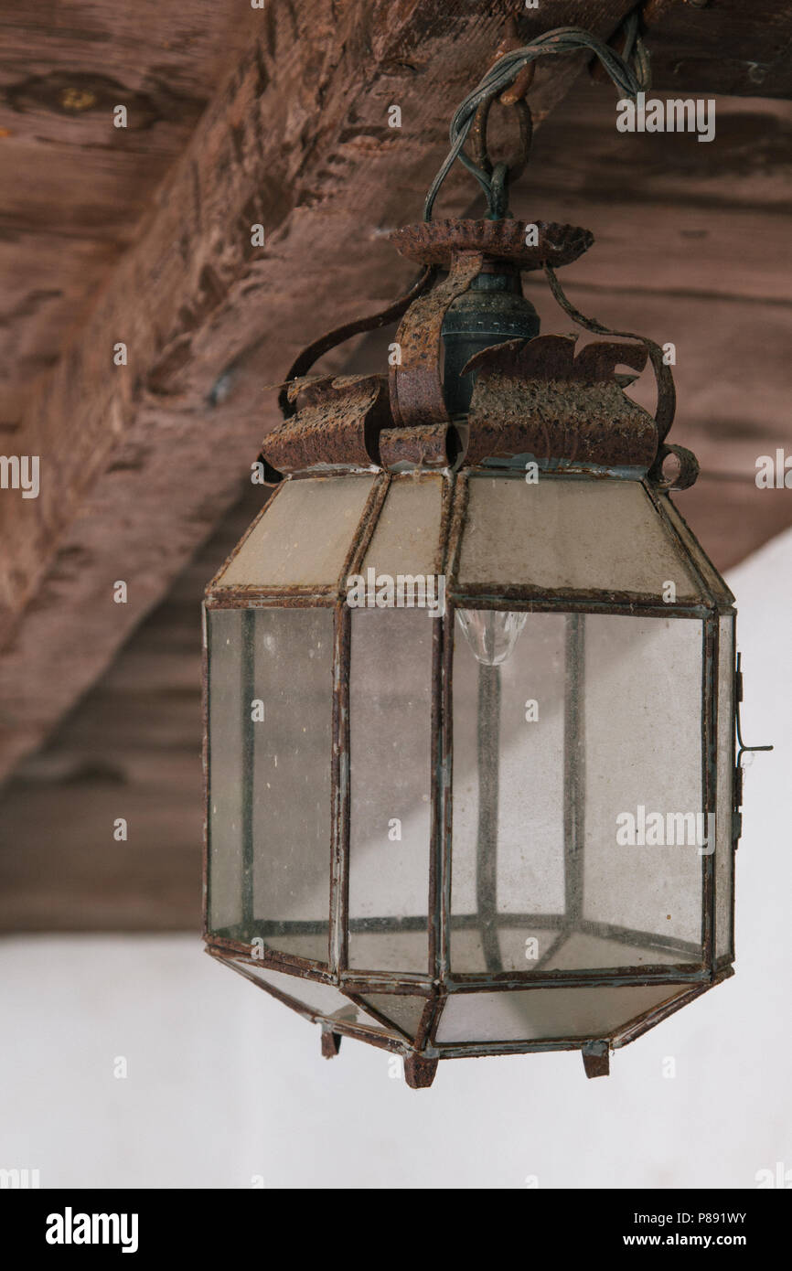Old Spanish lamp detail hanging Stock Photo - Alamy
