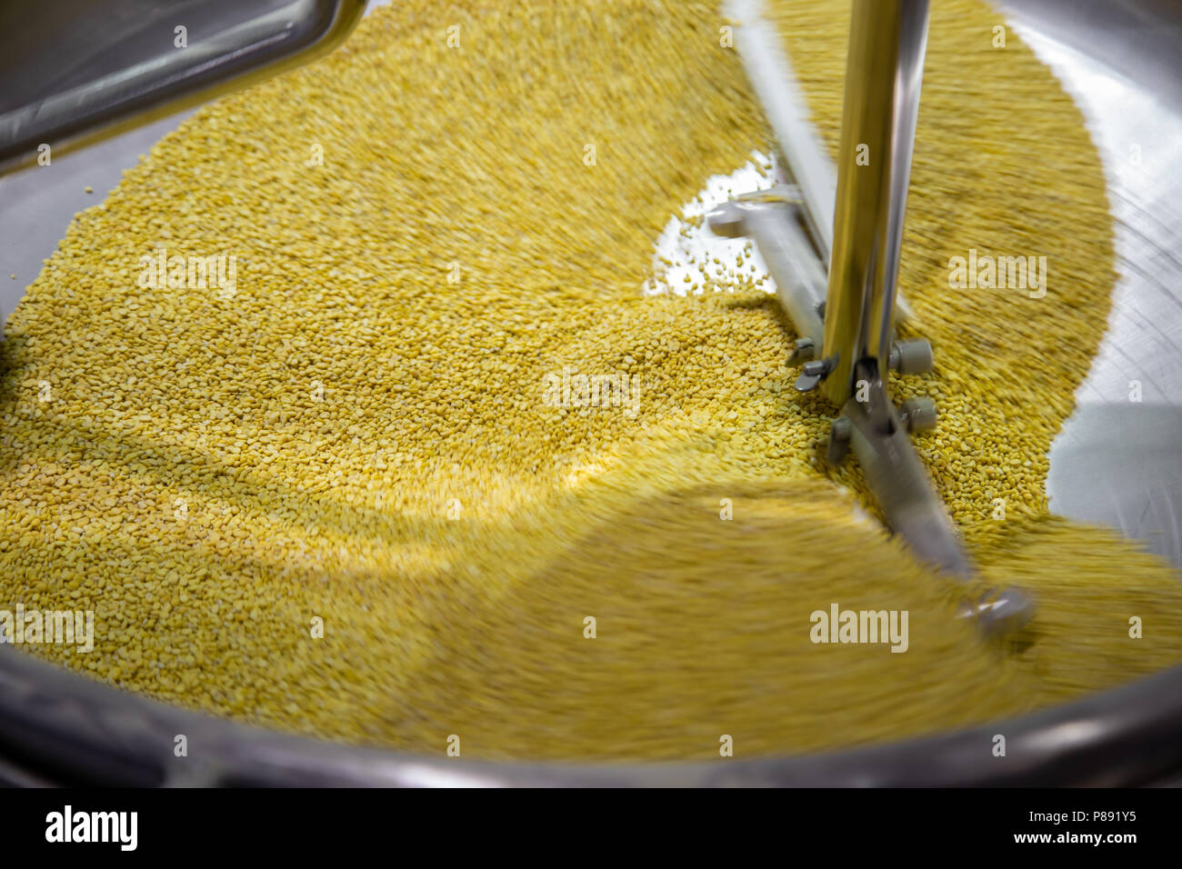 Blender machine large barrel mixing food ingredient Stock Photo - Alamy
