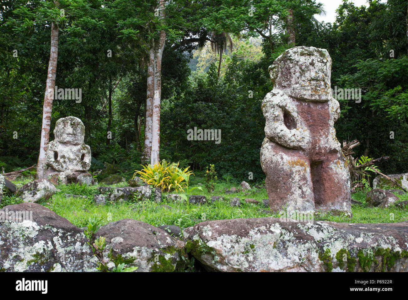 Tiki Statue, Hiva Oa, Marquesas Islands Stock Photo - Alamy
