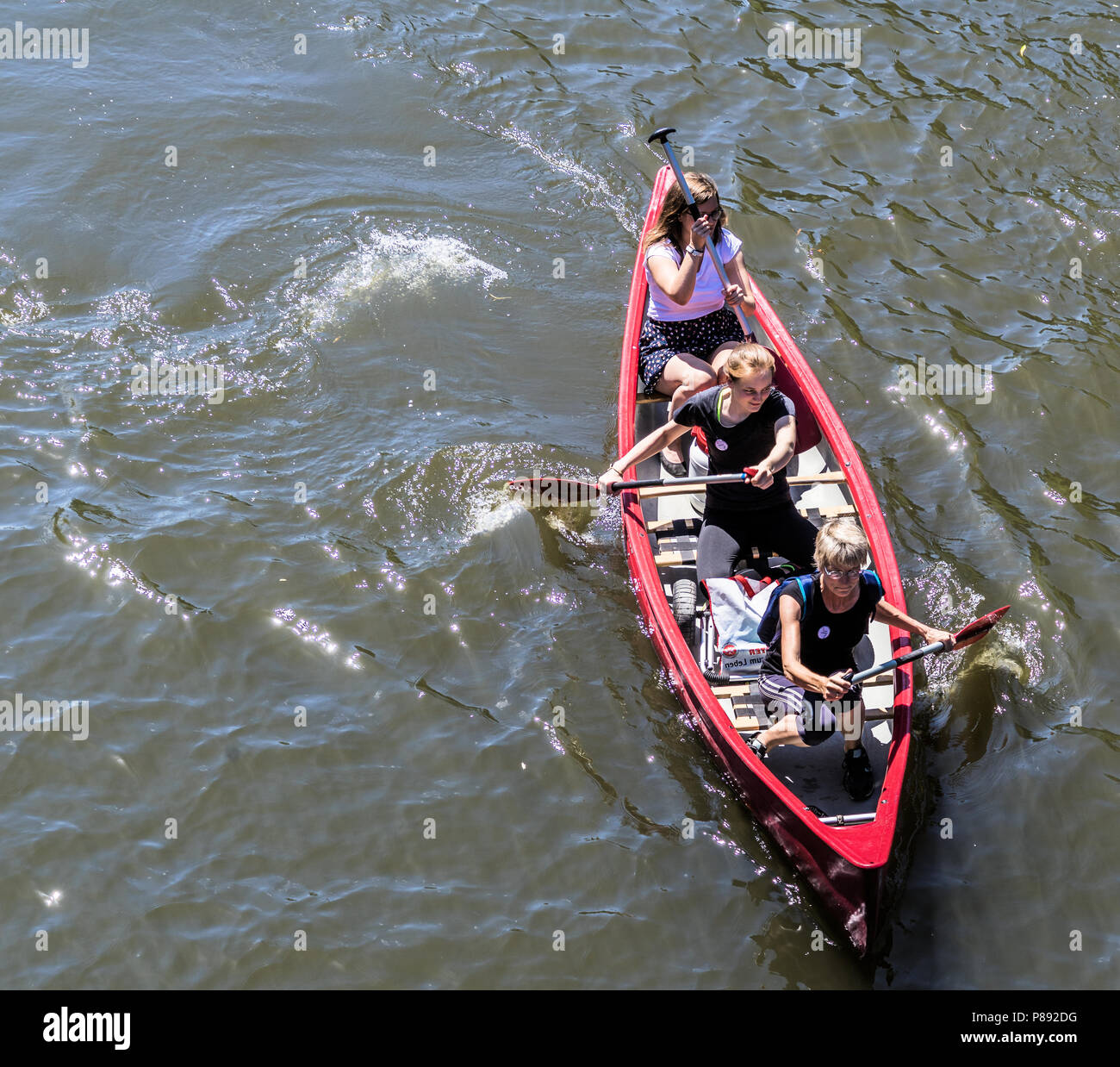 Old lady paddling hi-res stock photography and images - Alamy