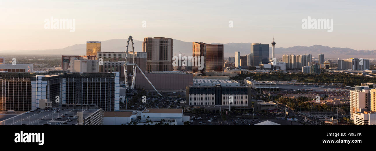 Panoramic view of the Las Vegas Strip, NV, USA Stock Photo - Alamy