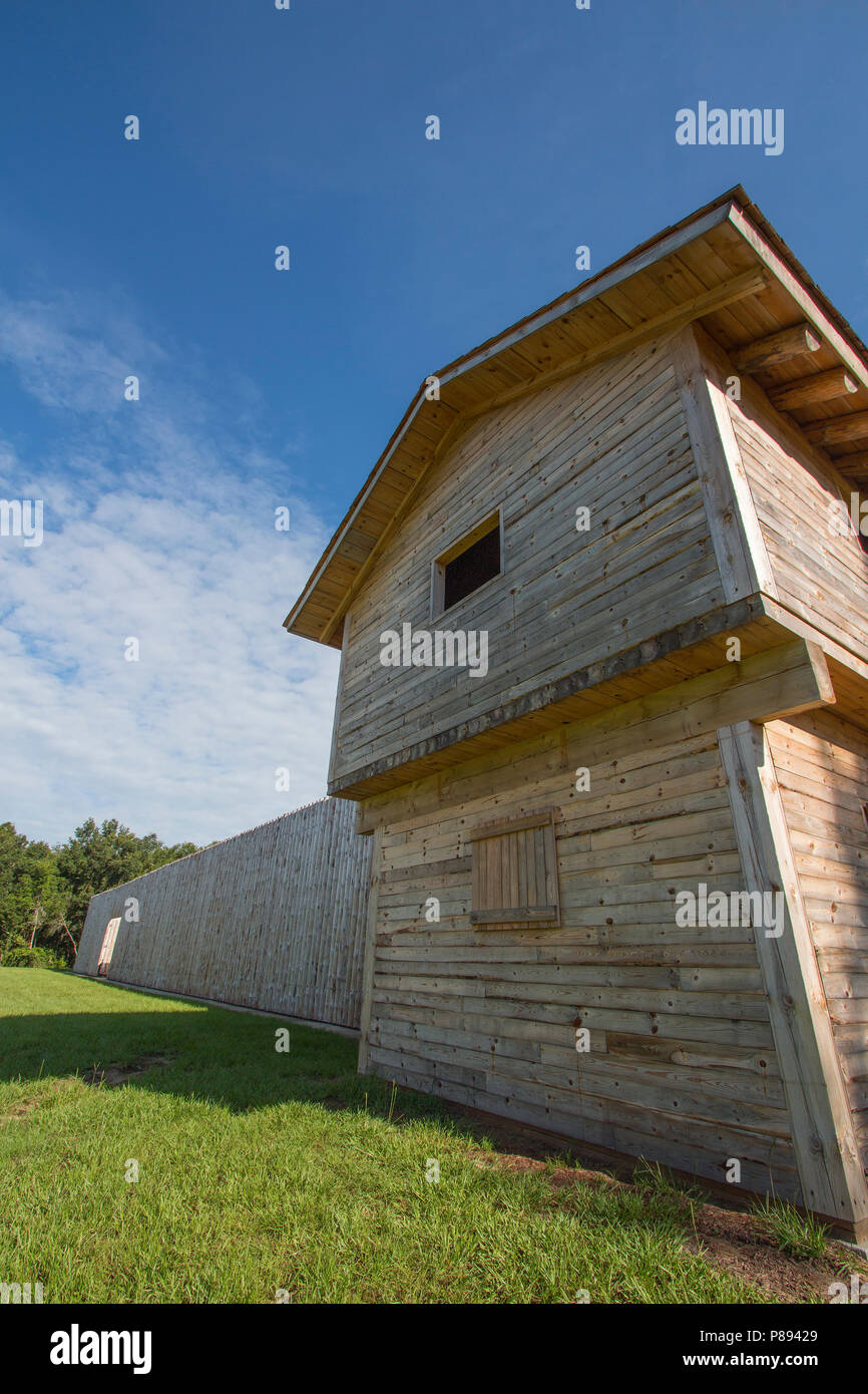 Reconstruction of historic Fort King, Ocala, Florida. The Fort King ...