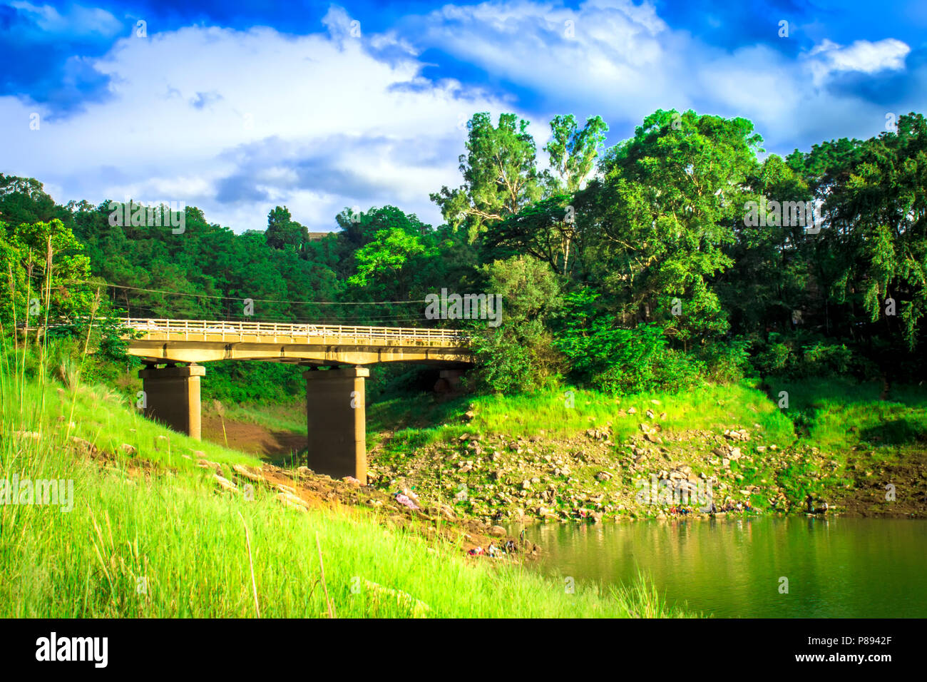 Bridge at Umiam Lake Stock Photo - Alamy
