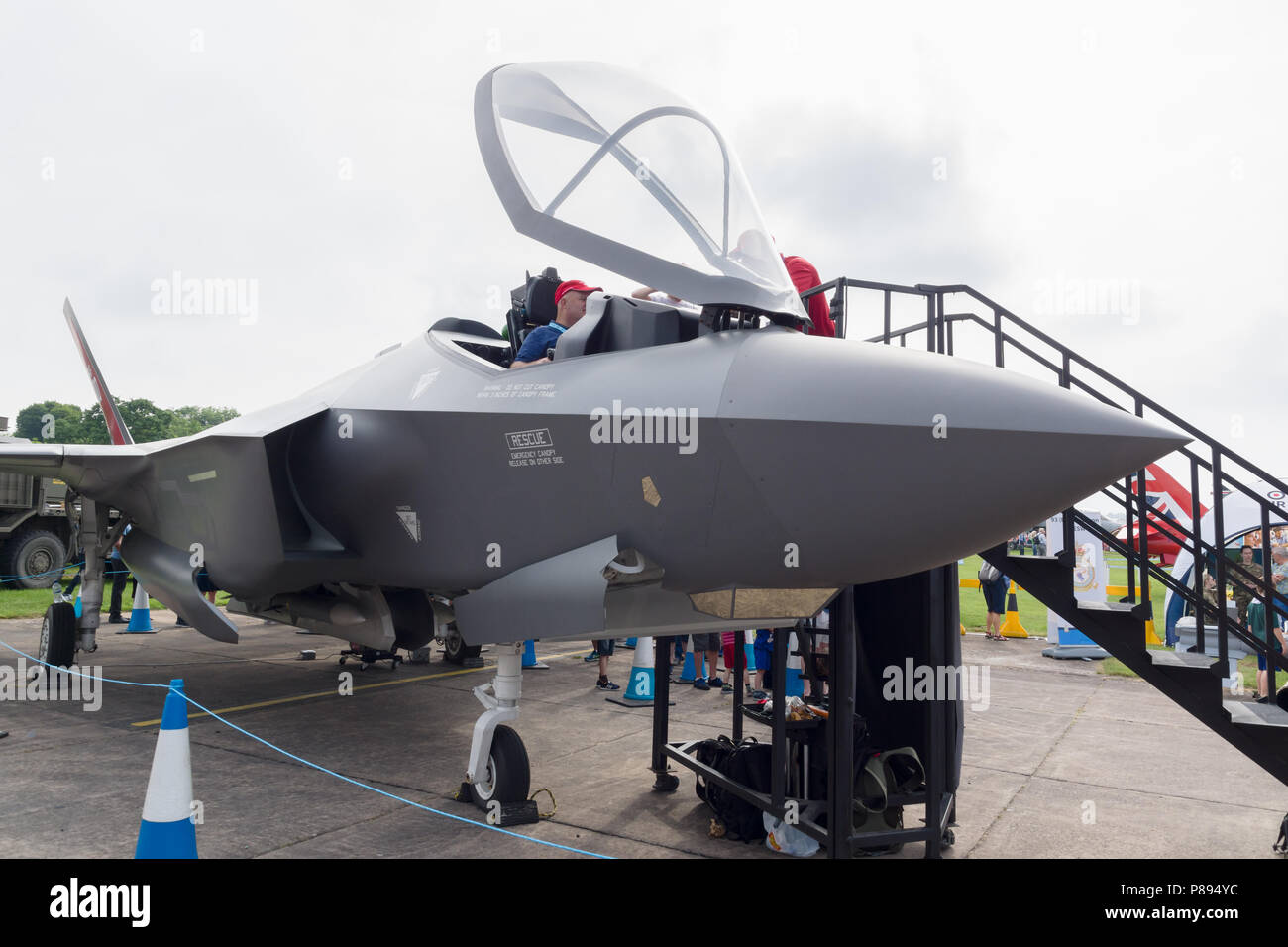 Lockheed Martin F35 Lightning II mock up on display at the air show in ...