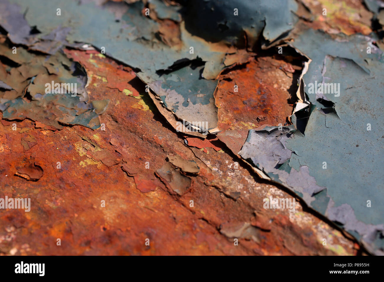 Rust on a metal bridge at Bosham Train Station, West Sussex, UK Stock ...