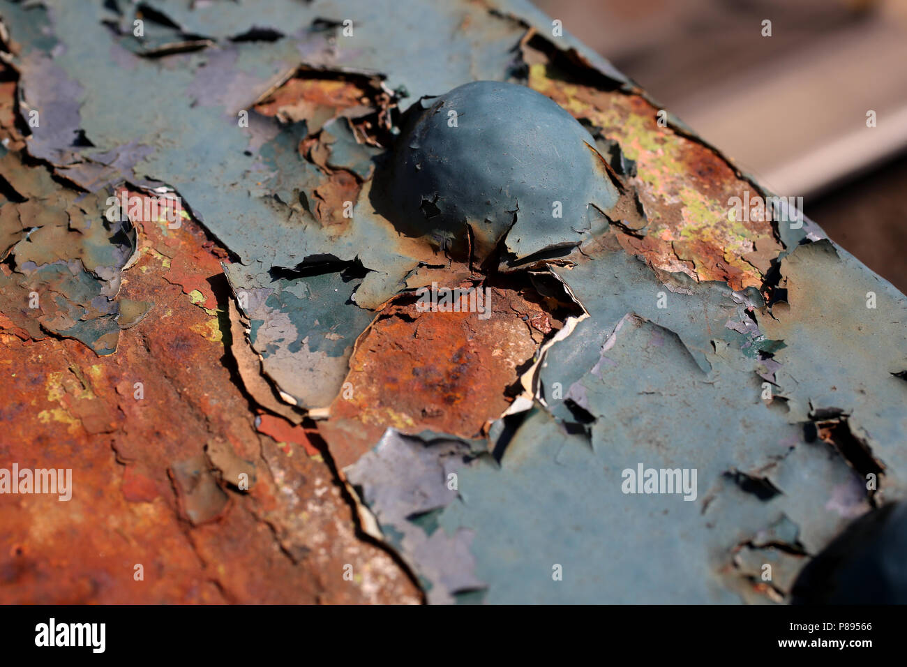 Rust on a metal bridge at Bosham Train Station, West Sussex, UK Stock ...