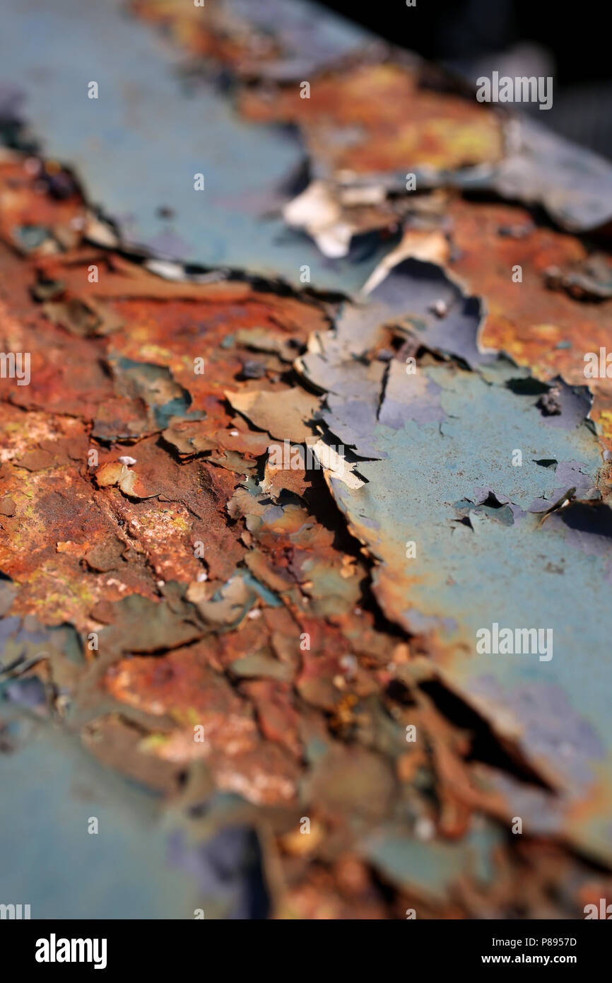 Rust on a metal bridge at Bosham Train Station, West Sussex, UK Stock ...