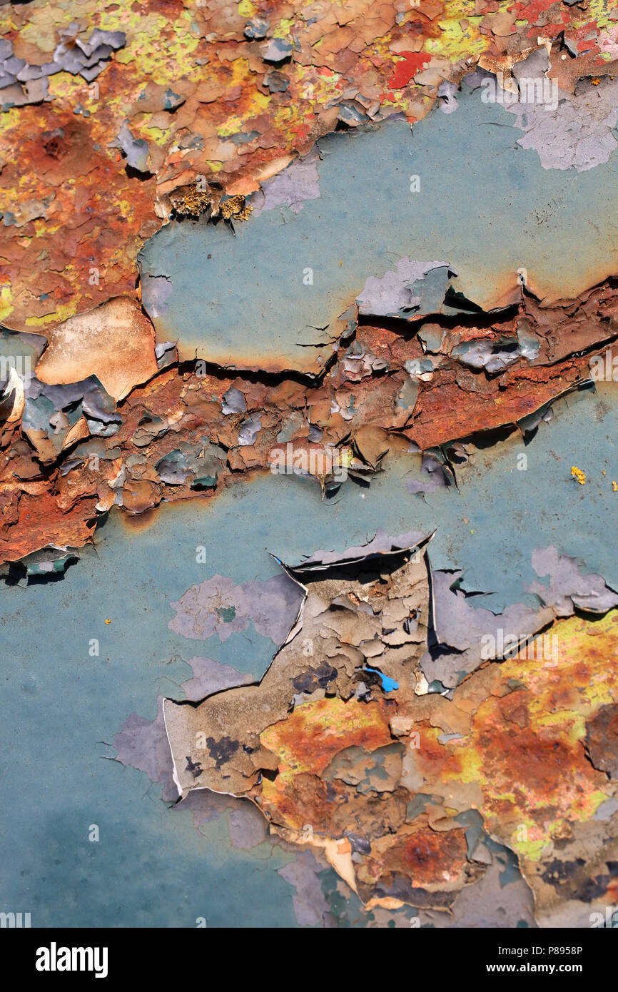 Rust on a metal bridge at Bosham Train Station, West Sussex, UK Stock ...