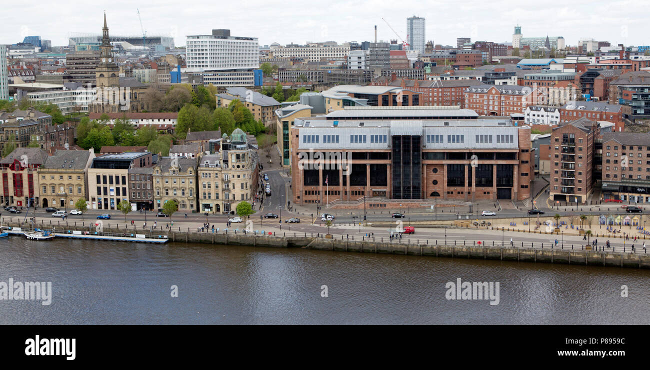 Newcastle Crown Court and the Quayside Seaside in Newcastle-upon-Tyne ...