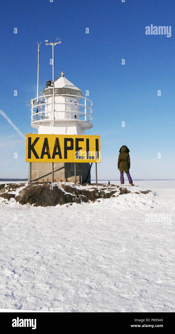Lighthouse in lake Stock Photo - Alamy