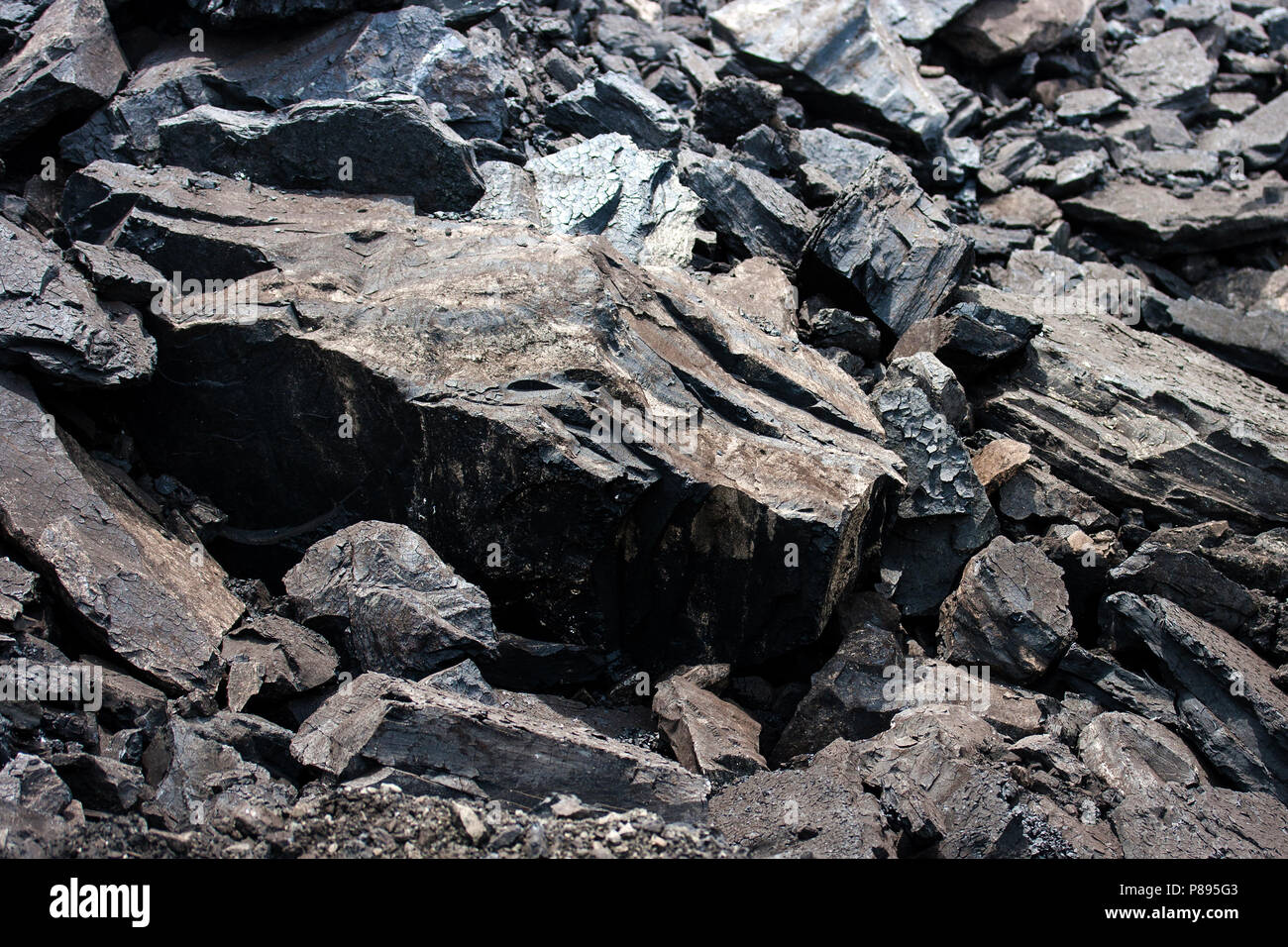 Coal in a coal mine Stock Photo - Alamy