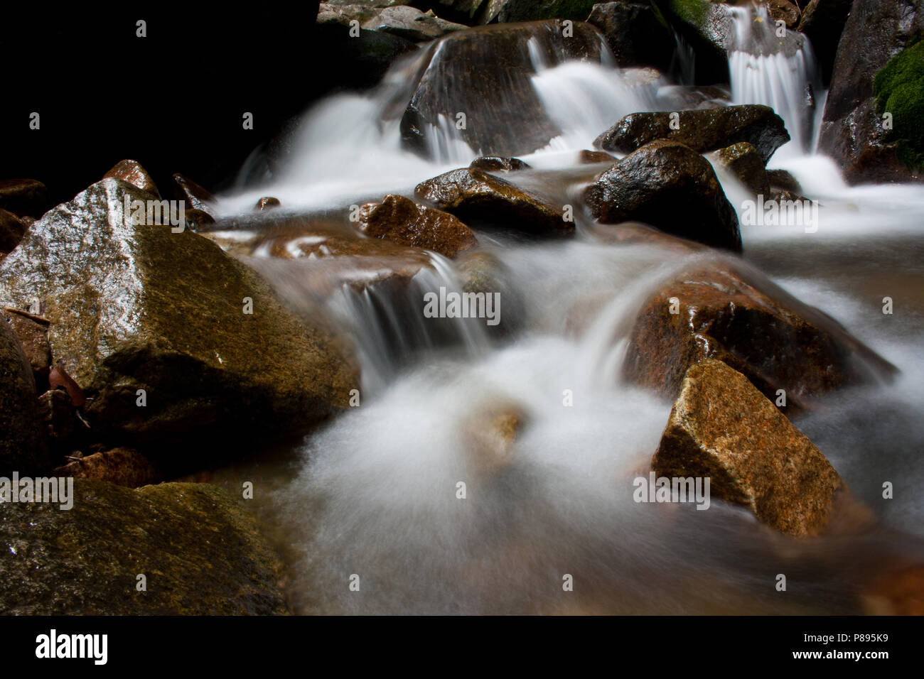 Waterfall motion Close Up in nature Stock Photo - Alamy