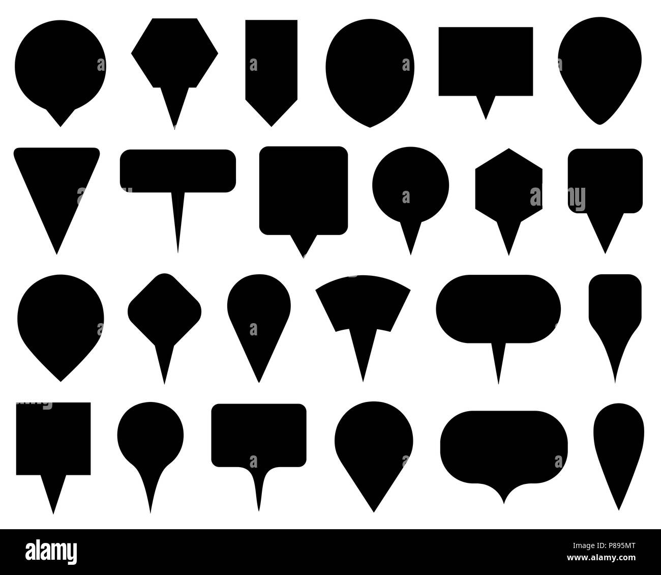 Illustration of different pointers isolated on white Stock Photo - Alamy