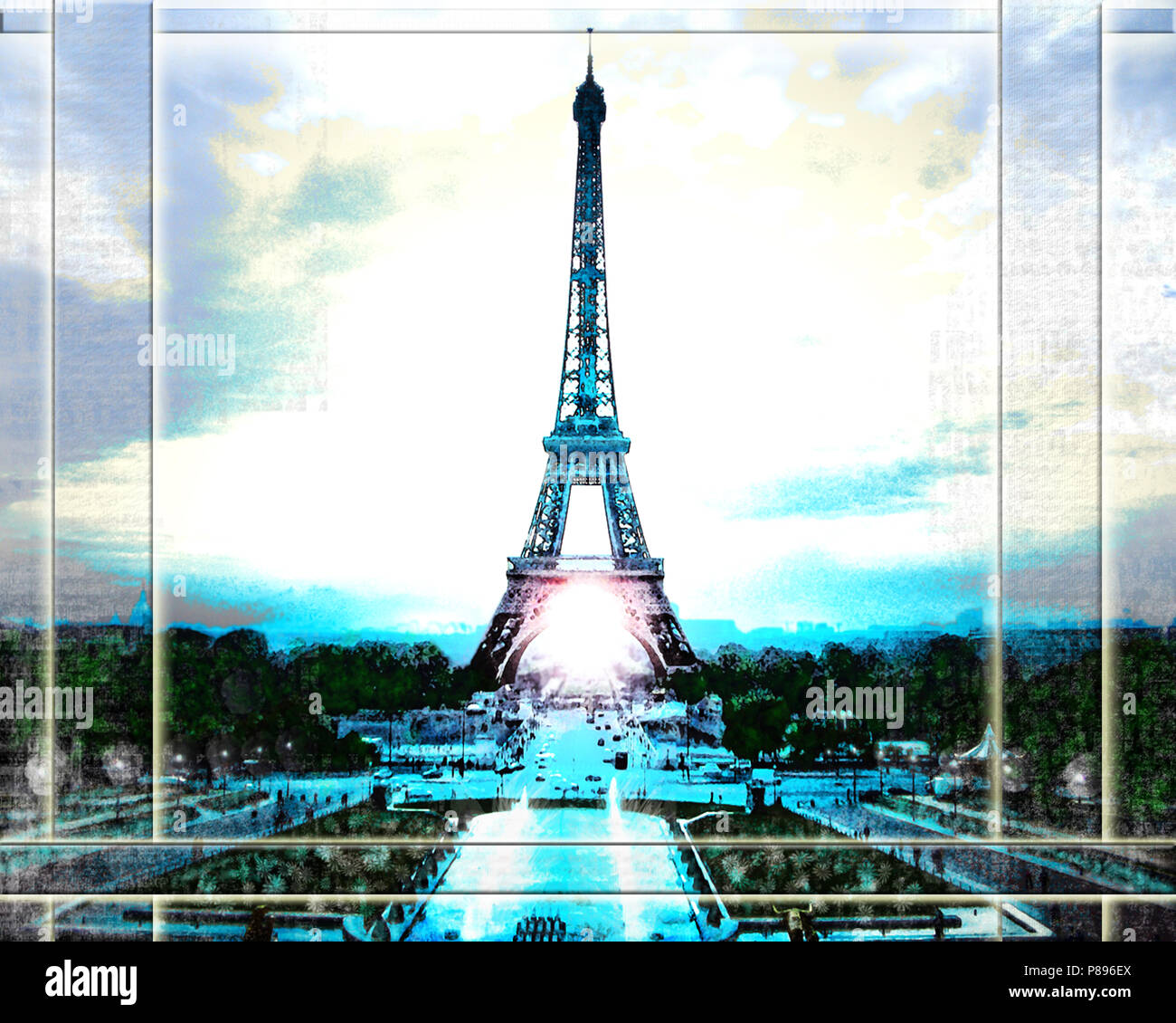 Eiffel tower logo hi-res stock photography and images - Alamy