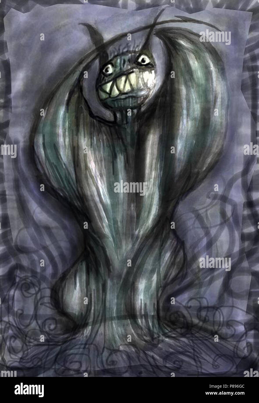 illustration of a monster Stock Photo - Alamy