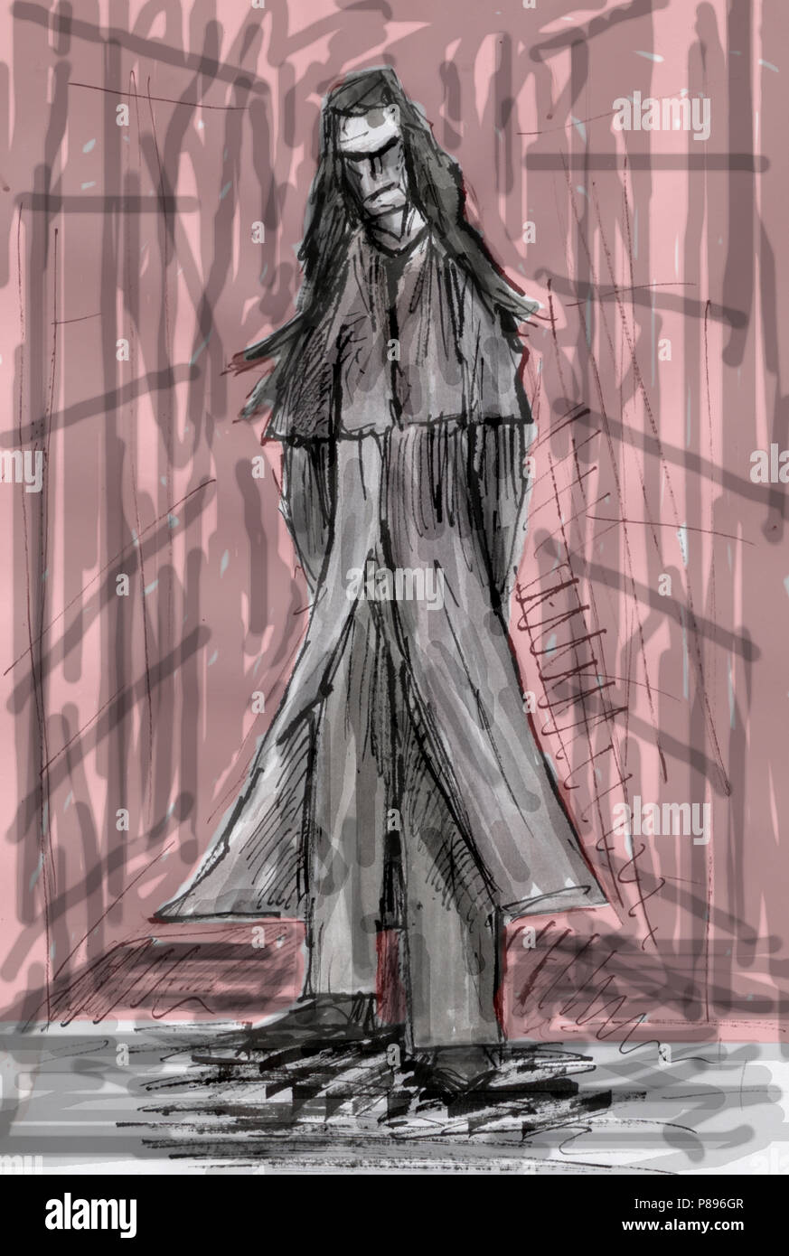 Scary Figure Cloak High Resolution Stock Photography and Images - Alamy