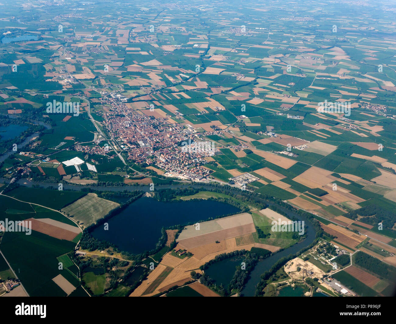 Aerial view of the city of Carignano, Italy Stock Photo - Alamy