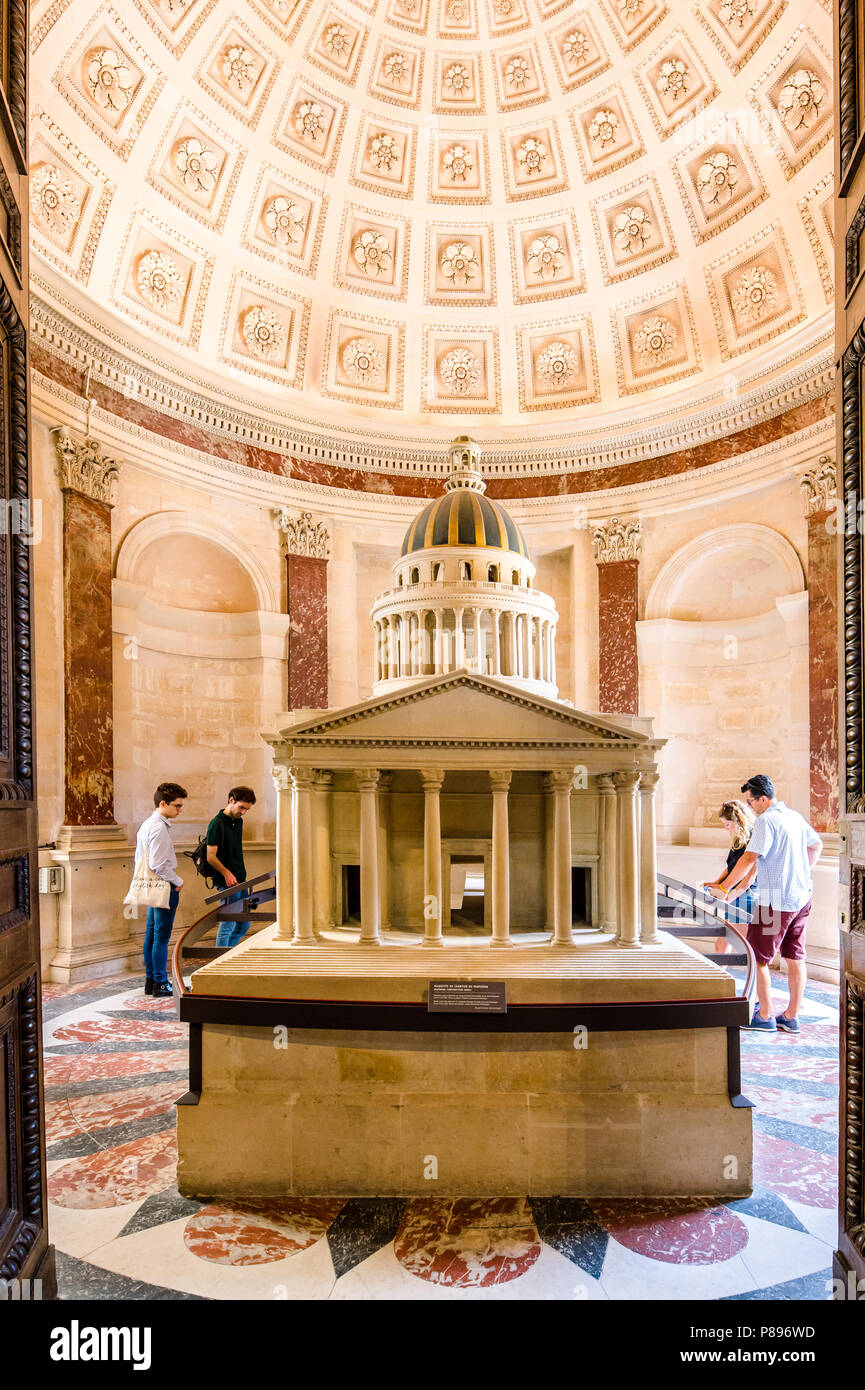 A replica of the Pantheon under its dome roof. Paris, France Stock ...