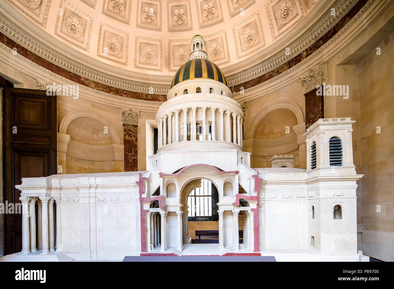 A replica of the Pantheon under its dome roof. Paris, France Stock ...