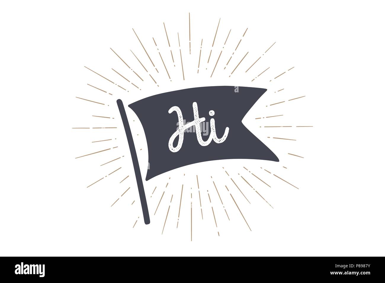 Flag isolated hi Stock Vector Images - Alamy