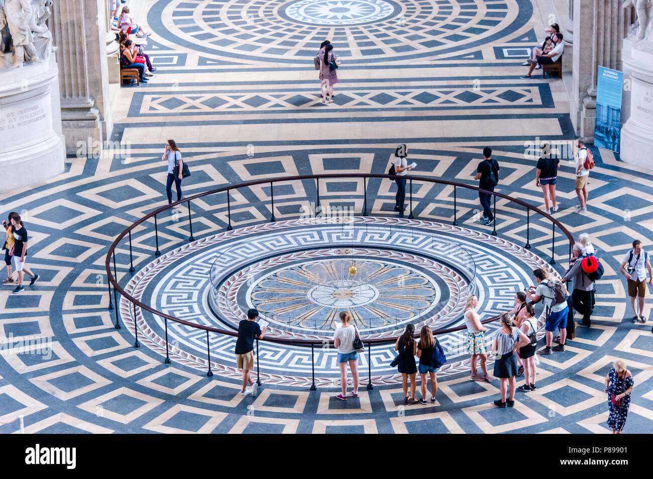 Foucault pendulum at pantheon in paris hi-res stock photography and ...