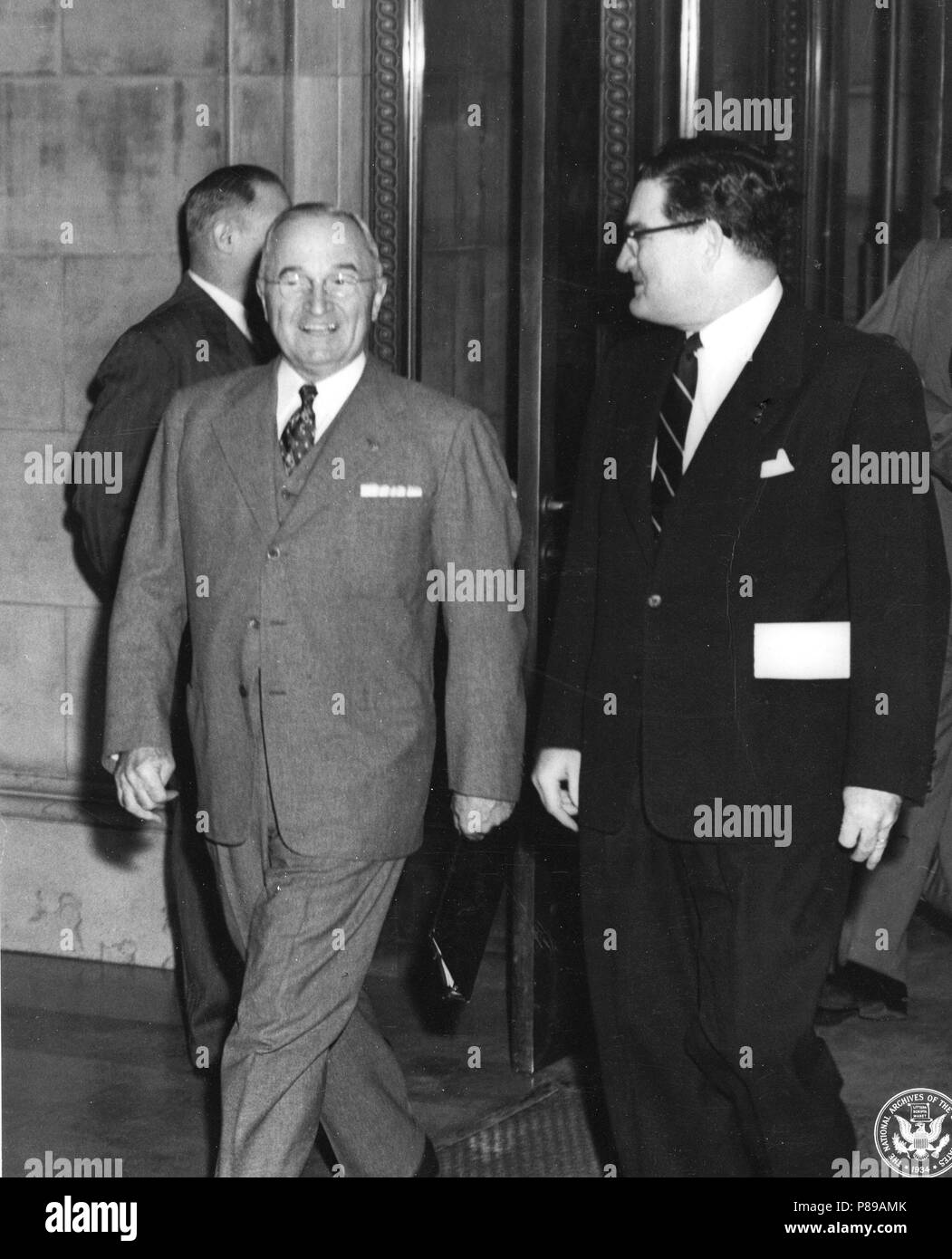Photograph of President Harry S. Truman with Hon. Jess Larson ...