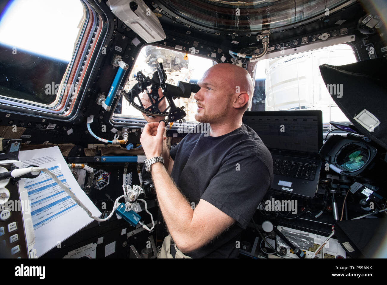 Expedition 57 crew member German astronaut Alexander Gerst of the ...