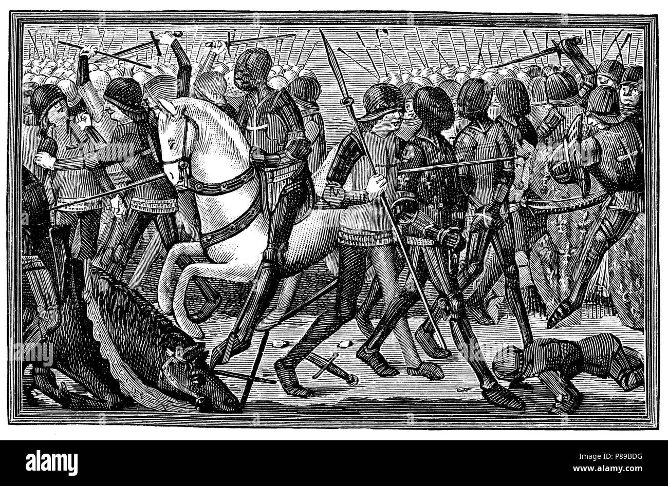 Historia. Batalla de Azincourt en 1415 en que el ejército feudal ...