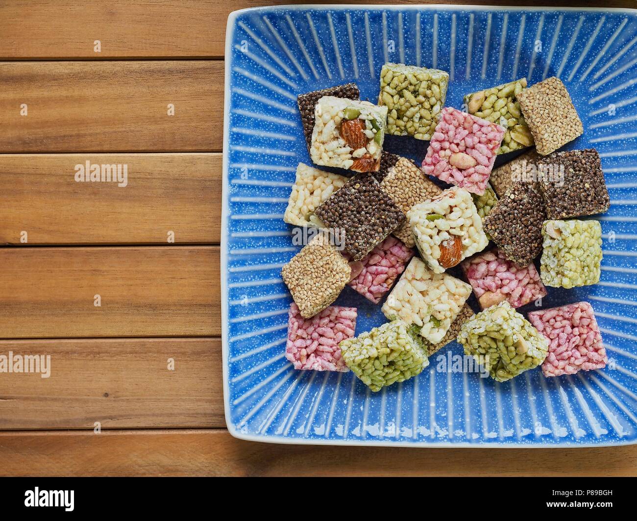 Korean traditional snacks Sweet Rice Puffs , Gangjeong Stock Photo - Alamy