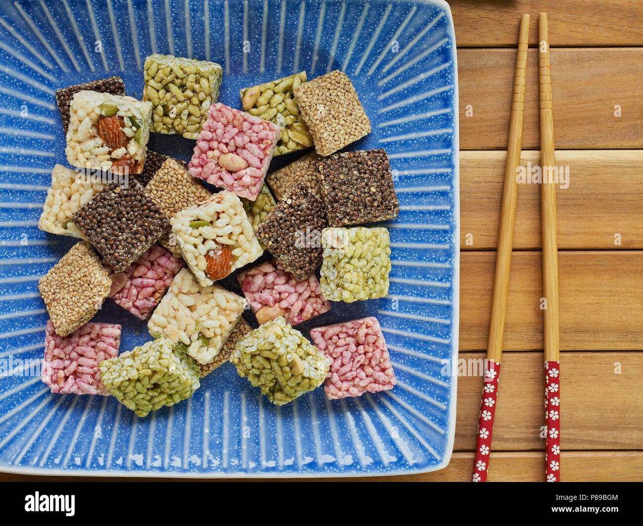 Korean traditional snacks Sweet Rice Puffs , Gangjeong Stock Photo - Alamy