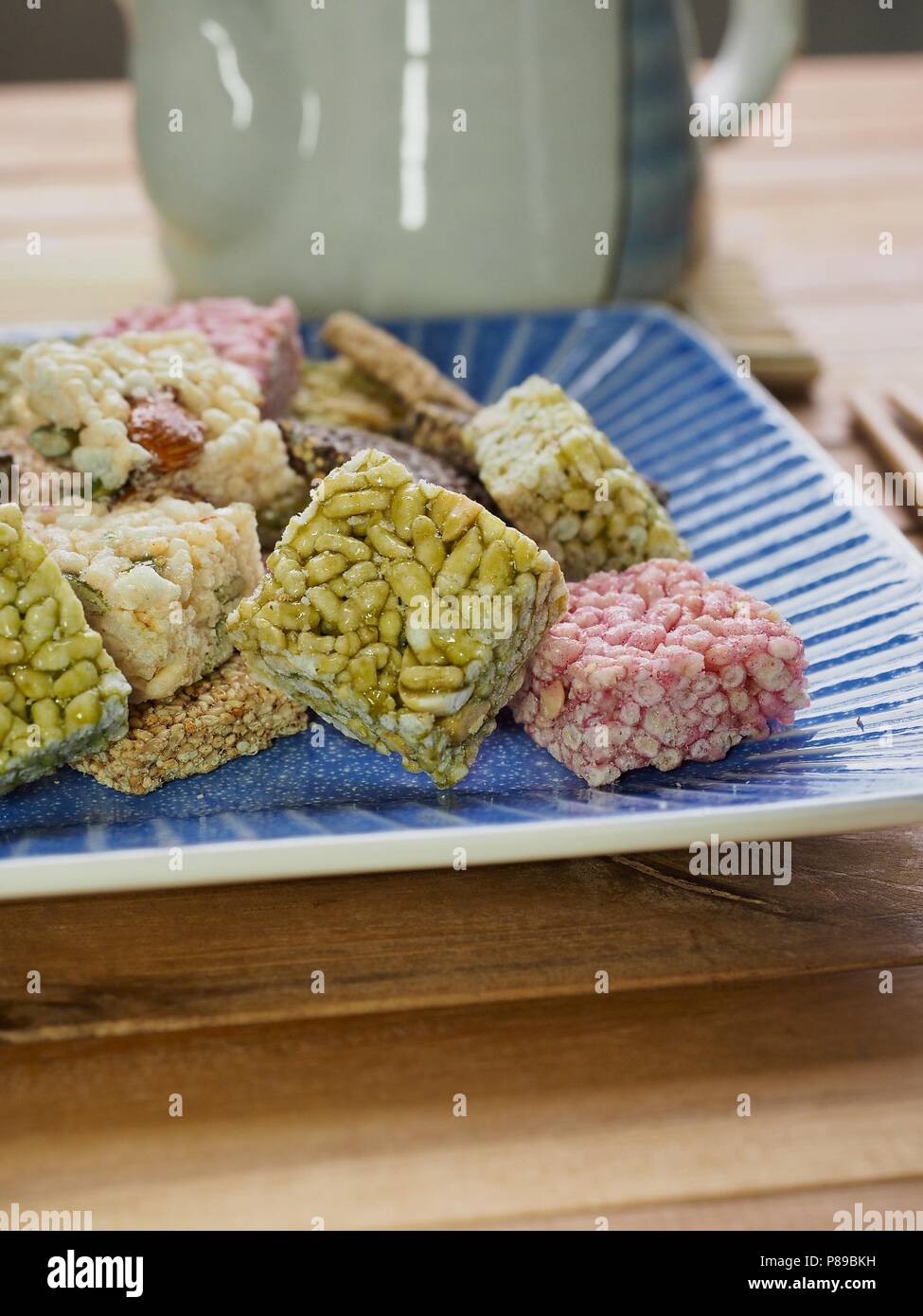 Korean traditional snacks Sweet Rice Puffs , Gangjeong Stock Photo - Alamy