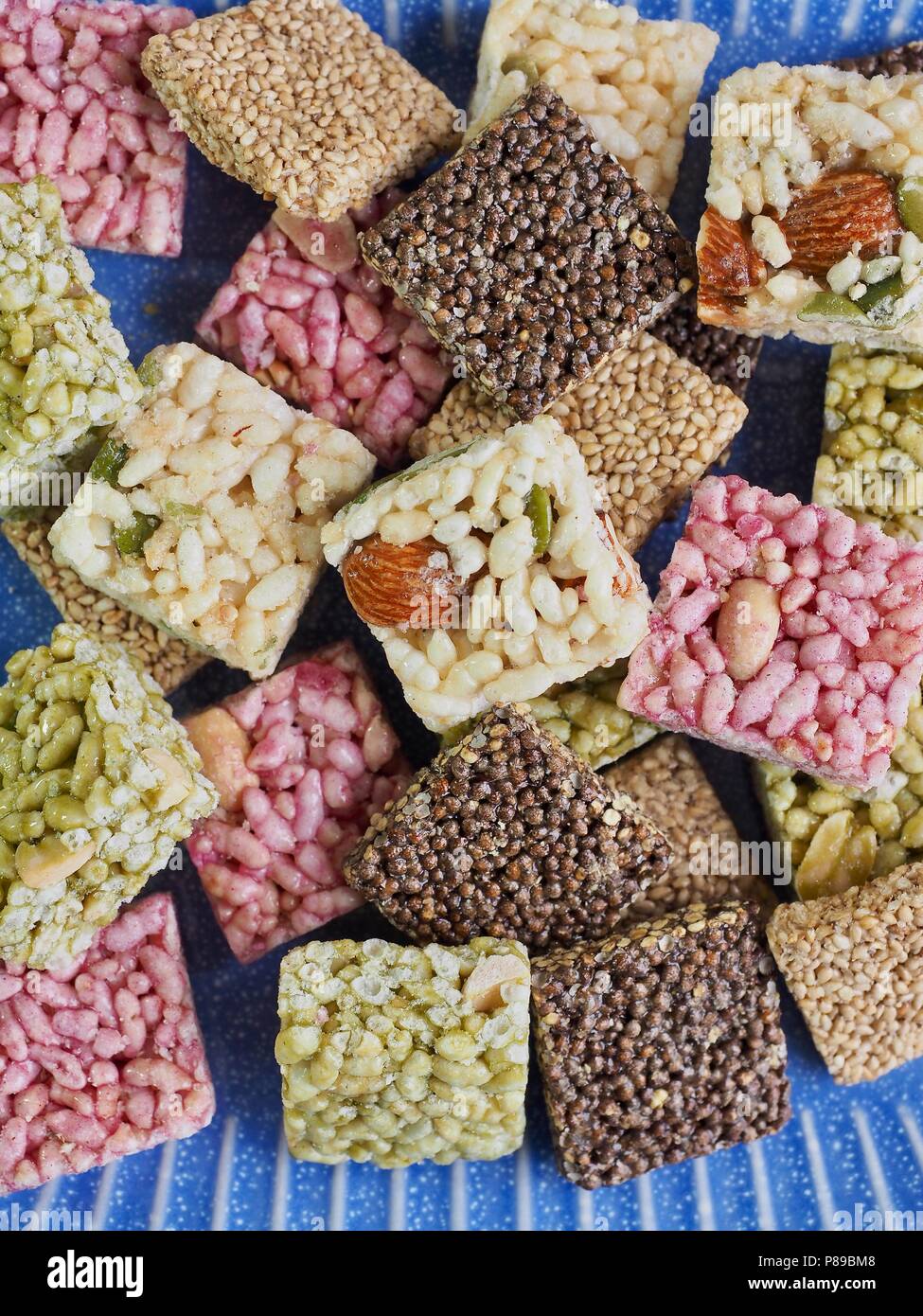 Korean traditional snacks Sweet Rice Puffs , Gangjeong Stock Photo - Alamy