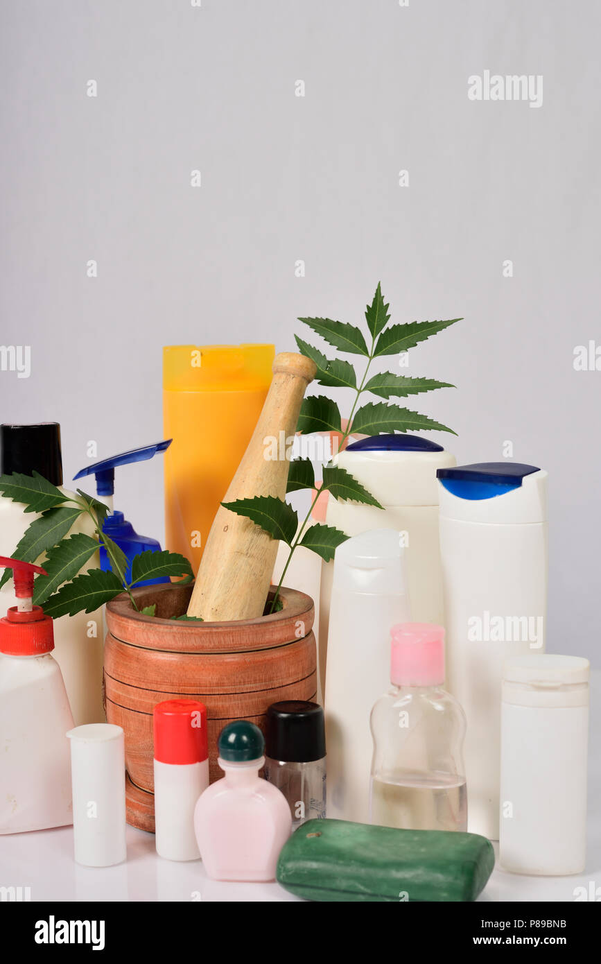 Ayurveda bath soap or neem soap or neem oil made in by Azadirachta ...