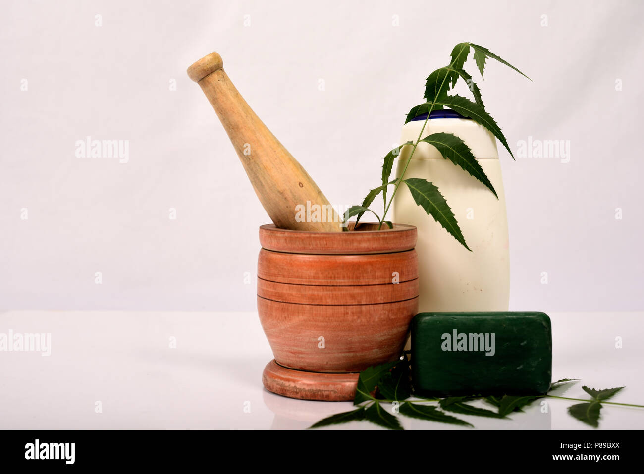 Ayurveda bath soap or neem soap or neem oil made in by Azadirachta ...
